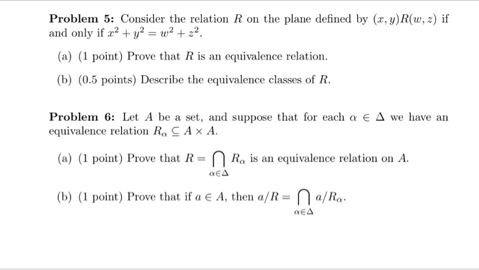 Solved Consider the relation R on the plane defined by (x, | Chegg.com