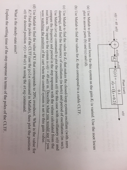 Solved Use Matlab to plot the root locus for this system | Chegg.com