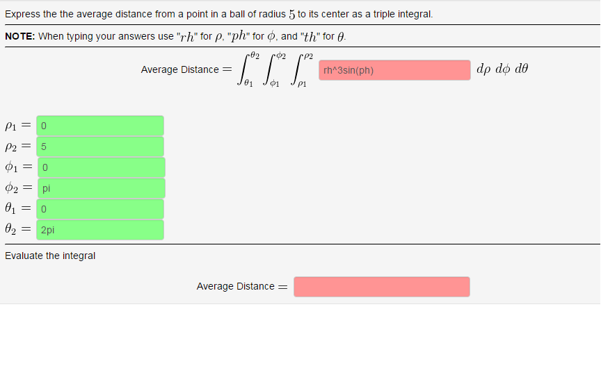 Solved Express the the average distance from a point in a | Chegg.com