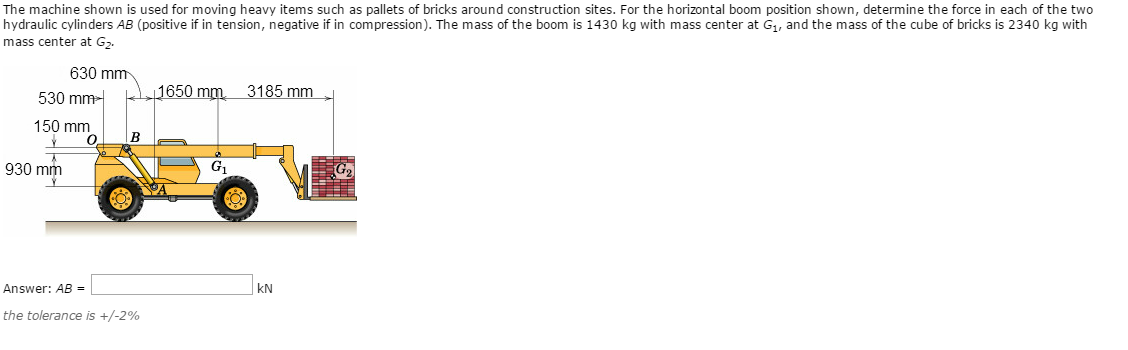 Solved The machine shown is used for moving heavy items such | Chegg.com