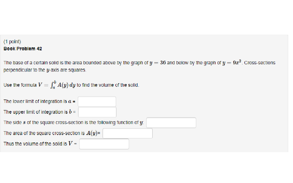 Solved (1 point) Book Problem 42 36 and below by the graph | Chegg.com
