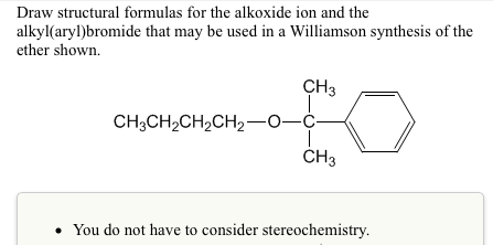Solved Draw structural formulas for the alkoxide ion and | Chegg.com