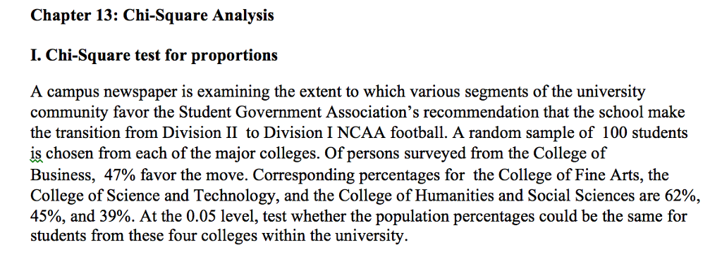 Solved Chapter 13: Chi-Square Analysis L. Chi-Square test | Chegg.com