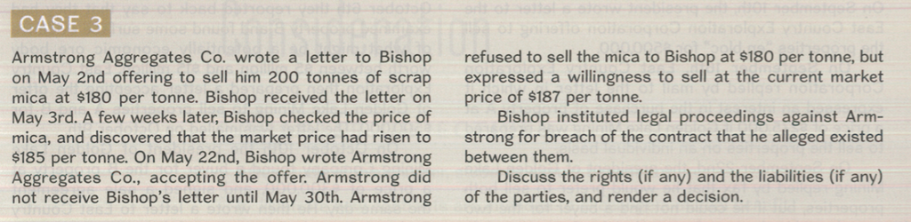 Solved CASE3 Armstrong Aggregates Co. wrote a letter to | Chegg.com