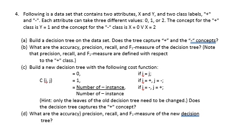 4. Following is a data set that contains two | Chegg.com