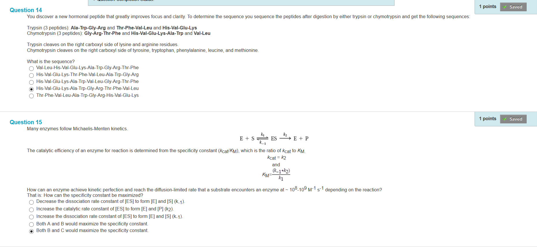 Solved Biochem 360, Help please! | Chegg.com