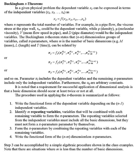 Buckingham pi-Theorem: In a given physical problem | Chegg.com
