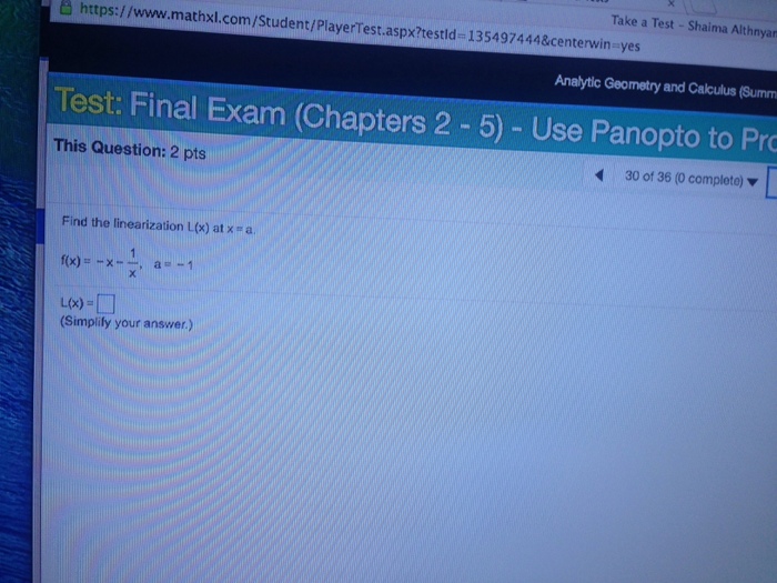 Solved Find the linearization L(x) at x = a. f(x) = - x - | Chegg.com Solved Find the linearization L(x) at x = a. f(x) = - x - | Chegg.com