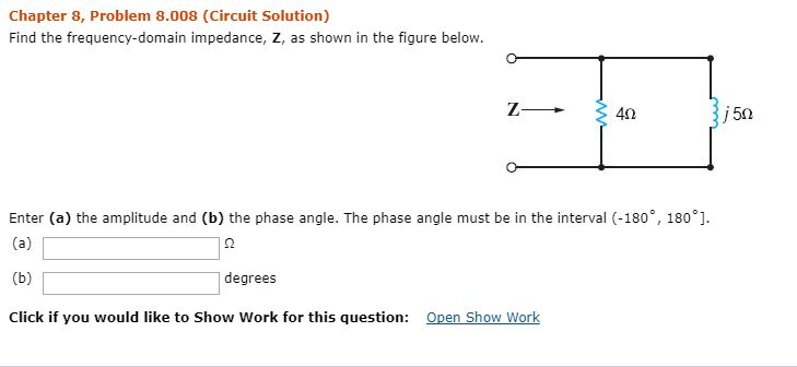 Solved Chapter 8, Problem 8.008 (Circuit Solution) Find the | Chegg.com