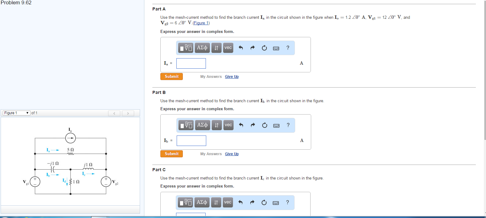 Solved Problem 9.62 Part A Use the mesh-current method to | Chegg.com