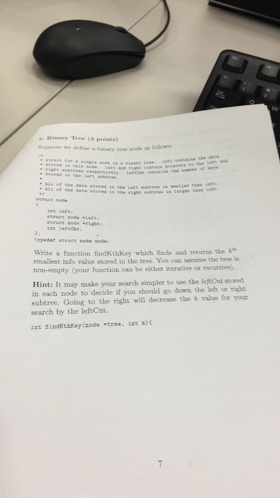 Solved Suppose we define a binary tree node as follows: /* | Chegg.com