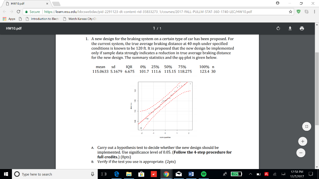 Statistics And Probability Archive | December 07, 2017 | Chegg.com