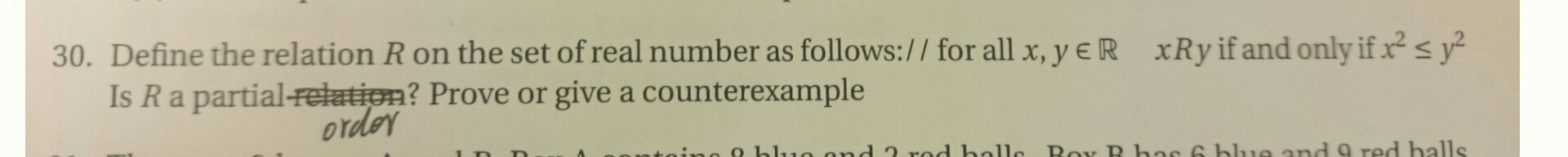 Solved Is R a partial order? How do you prove or give a | Chegg.com
