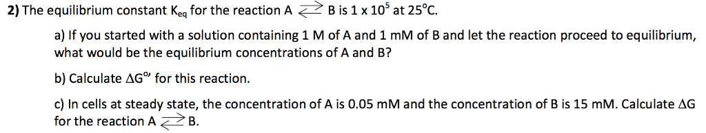 Solved The equilibrium constant K_eq for the reaction A | Chegg.com