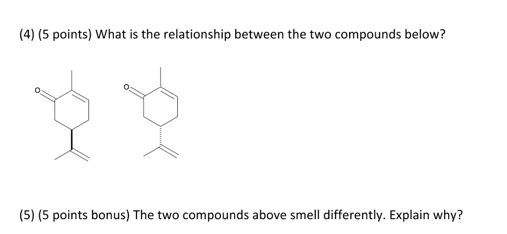 Solved What is the relationship between the two compounds | Chegg.com