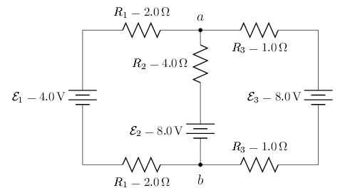 Solved Calculate the voltage difference between points a and | Chegg.com