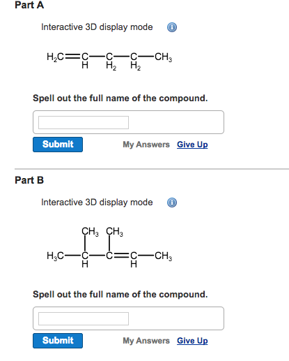 Solved Part A Interactive 3D display mode HSC CH Spell out | Chegg.com