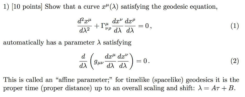 Solved 1) |10 points] Show that a curve x"(A) satisfying the | Chegg.com