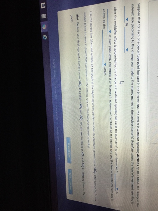 Suppose that for each one-percentage-point increase | Chegg.com