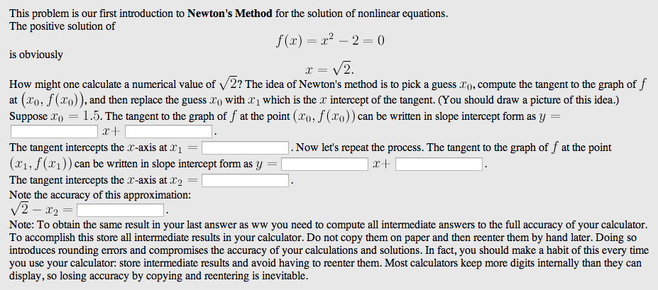 Solved This problem is our first introduction to Newton's | Chegg.com
