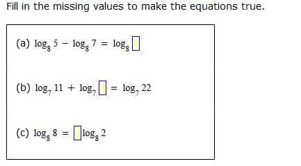 Solved Fill in the missing values to make the equations | Chegg.com