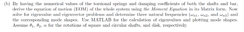 1. Figure 1 presents a thin disk suspended through | Chegg.com