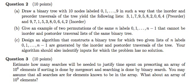 How To Draw A Tree From Inorder And Postorder