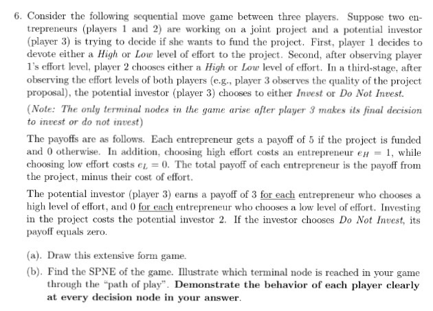 Solved Consider the following sequential move game between | Chegg.com
