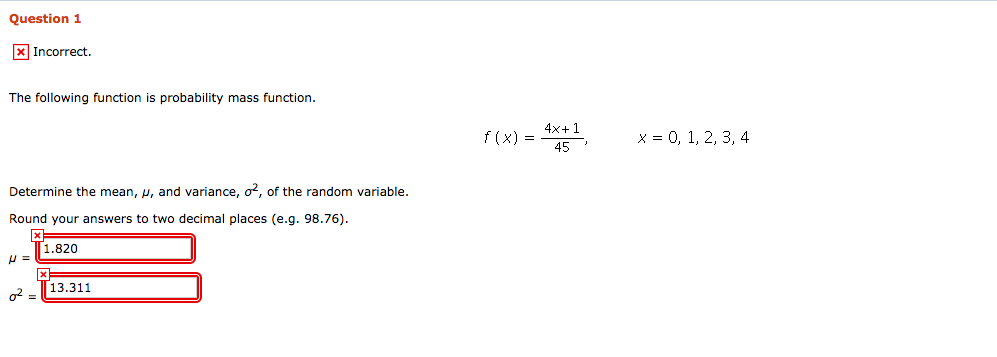 Solved The following function is probability mass function. | Chegg.com