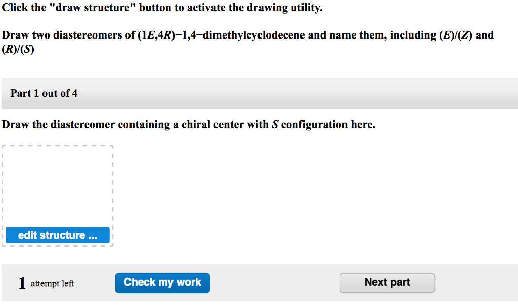 Solved Click the "draw structure" button to activate the | Chegg.com