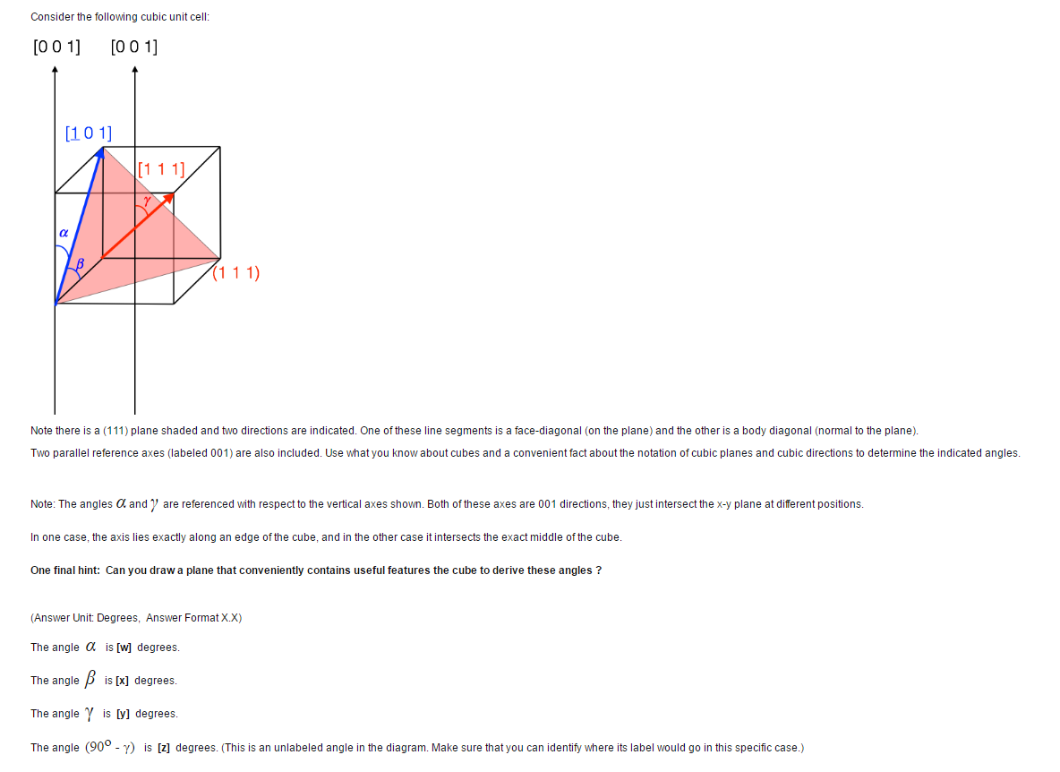 Solved Consider the following cubic unit cell: Note there | Chegg.com