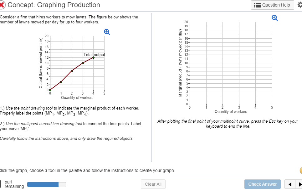 Solved Concept: Graphing Production Question Help Consider a | Chegg.com