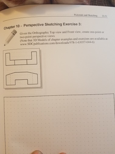 Solved Chapter 10 Perspective Sketching Exercise 3: Given | Chegg.com