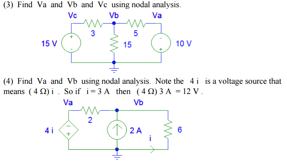 Solved Find Va and Vb and Vc using nodal analysis. Find Va | Chegg.com Solved Find Va and Vb and Vc using nodal analysis. Find Va | Chegg.com
