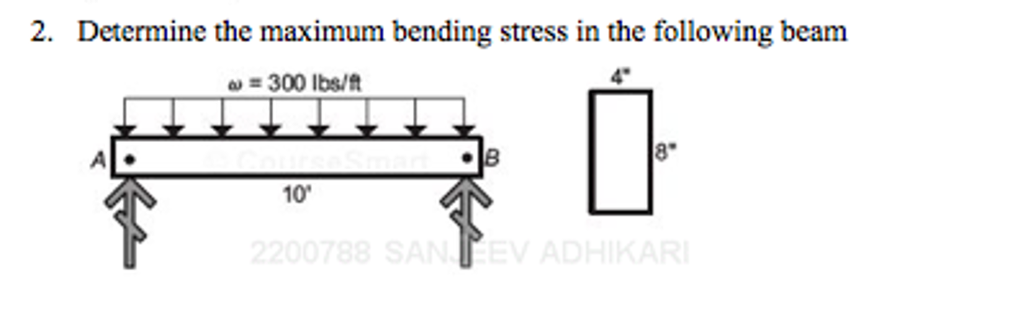 Solved Determine the maximum bending stress in the following | Chegg.com