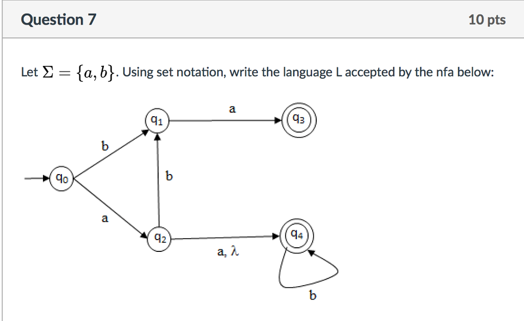 Solved Let sigma = {a, b}. Using set notation, write the | Chegg.com