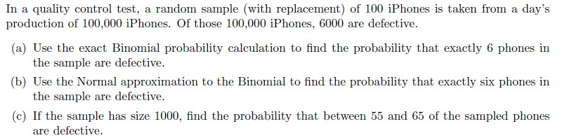 Solved In a quality control test, a random sample (with | Chegg.com