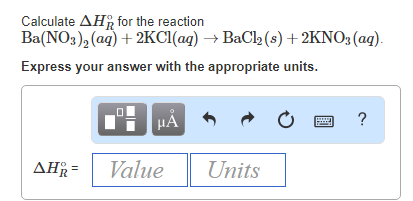 Calculate for the reaction Ba(NO3)2 (aq) + 2KCI(aq) → | Chegg.com