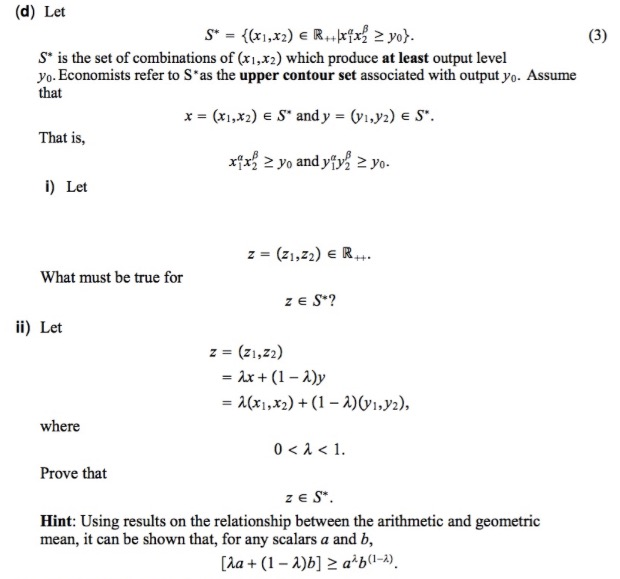 Solved S* = {(x_1, x_2)element R_+ +|x^alpha_1 x^beta_2 | Chegg.com