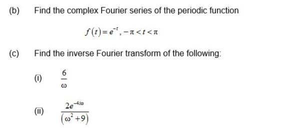 Solved Find the complex Fourier series of the periodic | Chegg.com