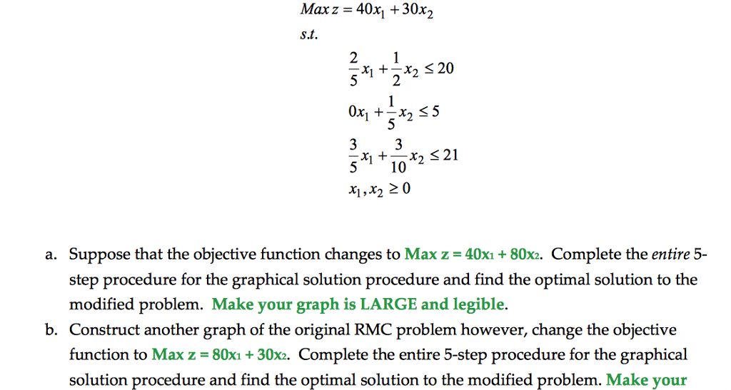 Solved Marz-40xi + 30x2 s.t. Oxi +-が5 5*02 21 1.x2 20 | Chegg.com
