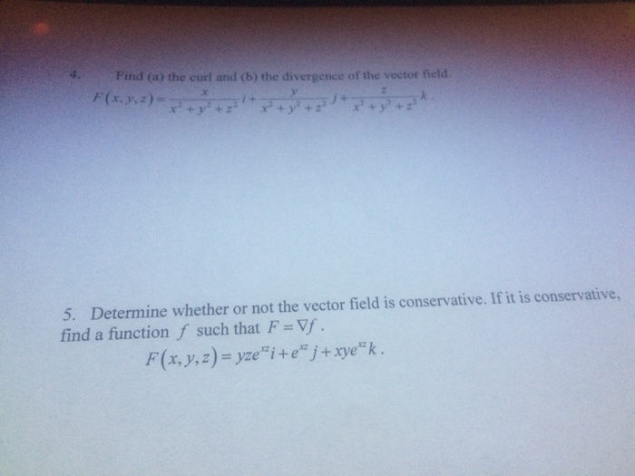 Solved Find the curl and the divergence of the vector field. | Chegg.com