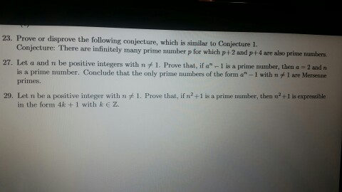Solved 23. Prove or disprove the following conjecture, which | Chegg.com