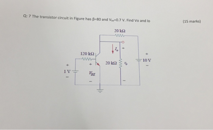 Solved The transistor circuit in Figure has beta = 80 and | Chegg.com