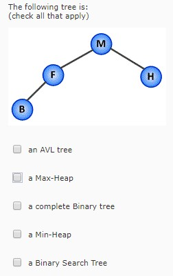 Solved The following tree is: (check all that apply) an AVL | Chegg.com