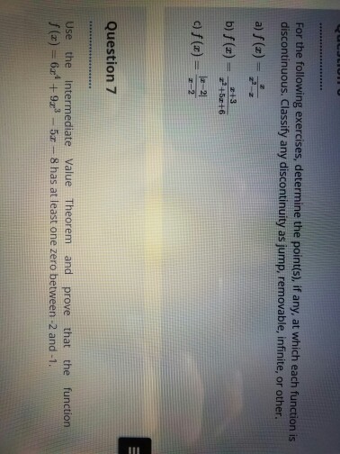 Solved For The Following Exercises Determine The Point S 