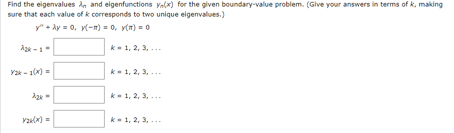 Solved Find The Eigenvalues An And Eigenfunctions Ynx For 