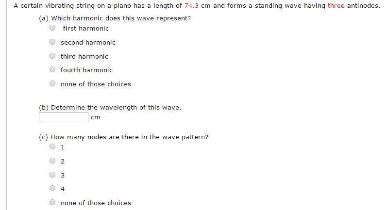 Solved A certain vibrating string on a piano has a length of | Chegg.com