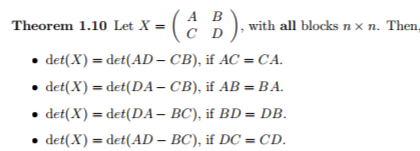 A B Theorem 1.10 Let X with all blocks n × n. Then. . | Chegg.com