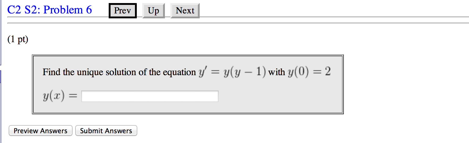 Solved Find the unique solution of the equation y' = y(y - | Chegg.com